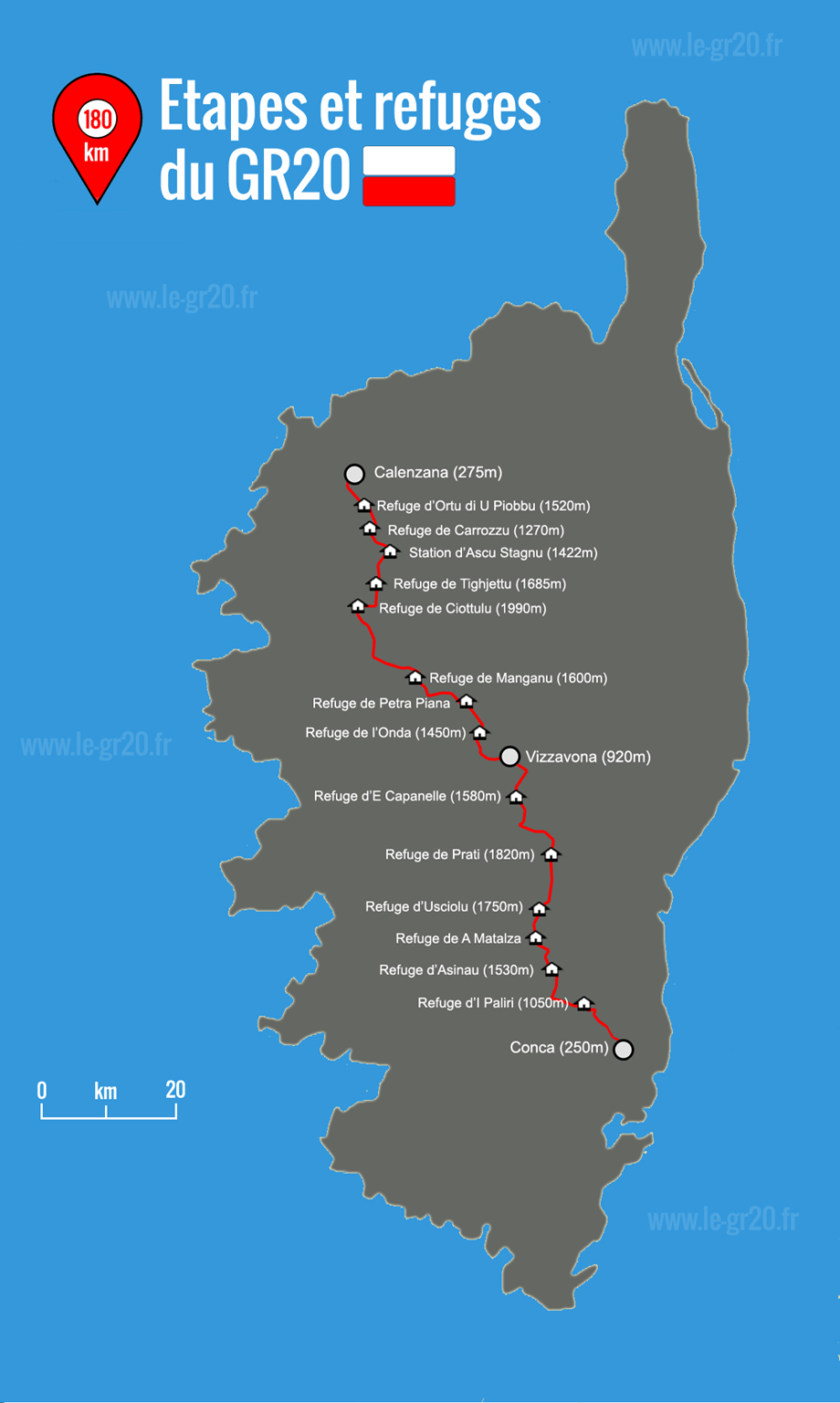 La Carte ultime du GR20 - Le Banquier Randonneur